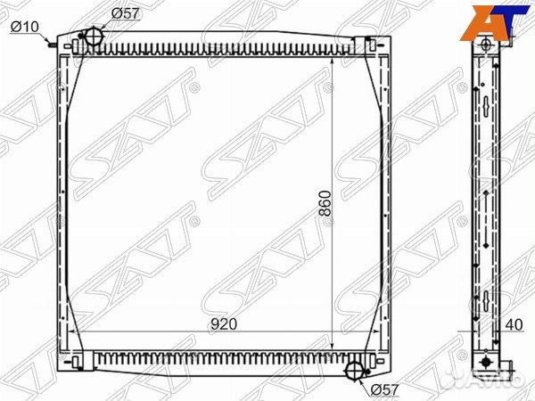 Радиатор scania, scania 4-series 114/124/144 96-04 в Москве, цена 26 ...