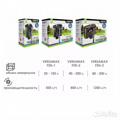 Навесные Фильтры aquael versamax 500 - 1200 л/ч