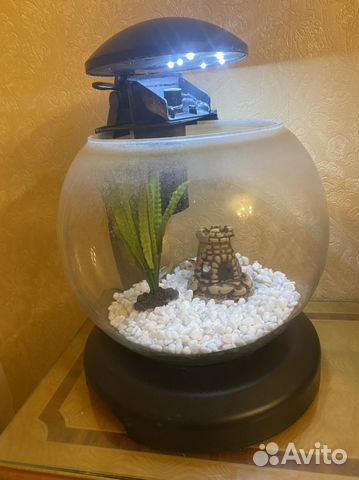 Аквариум Tetra черный 6,8л круглый с LED свет